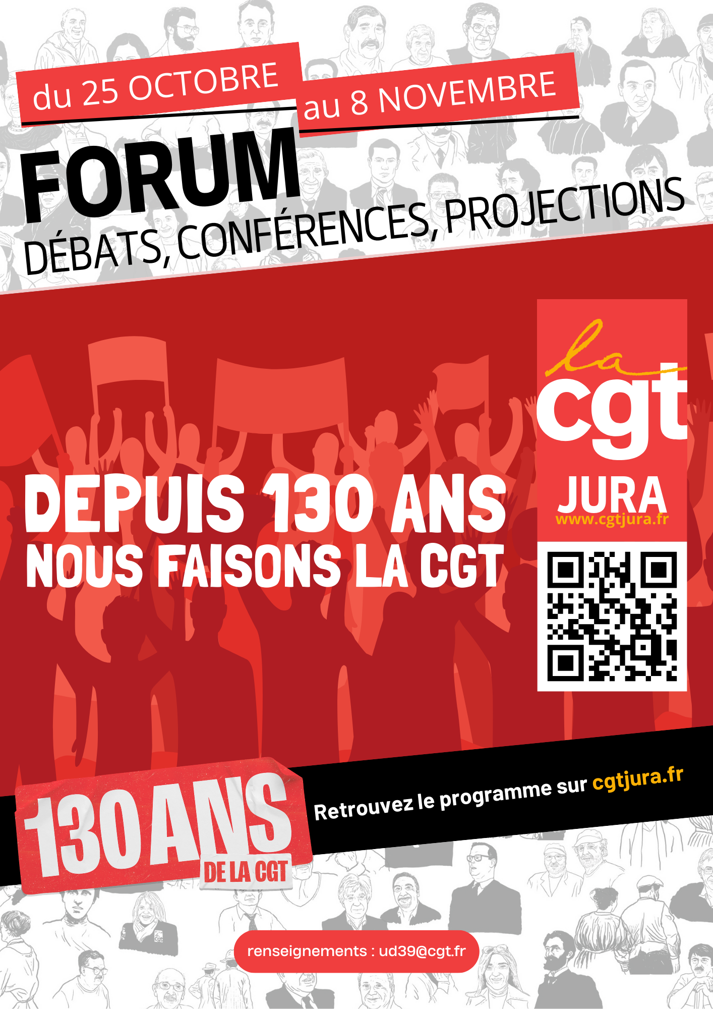 130 ans de la CGT, programme CGT Jura – CGT Jura